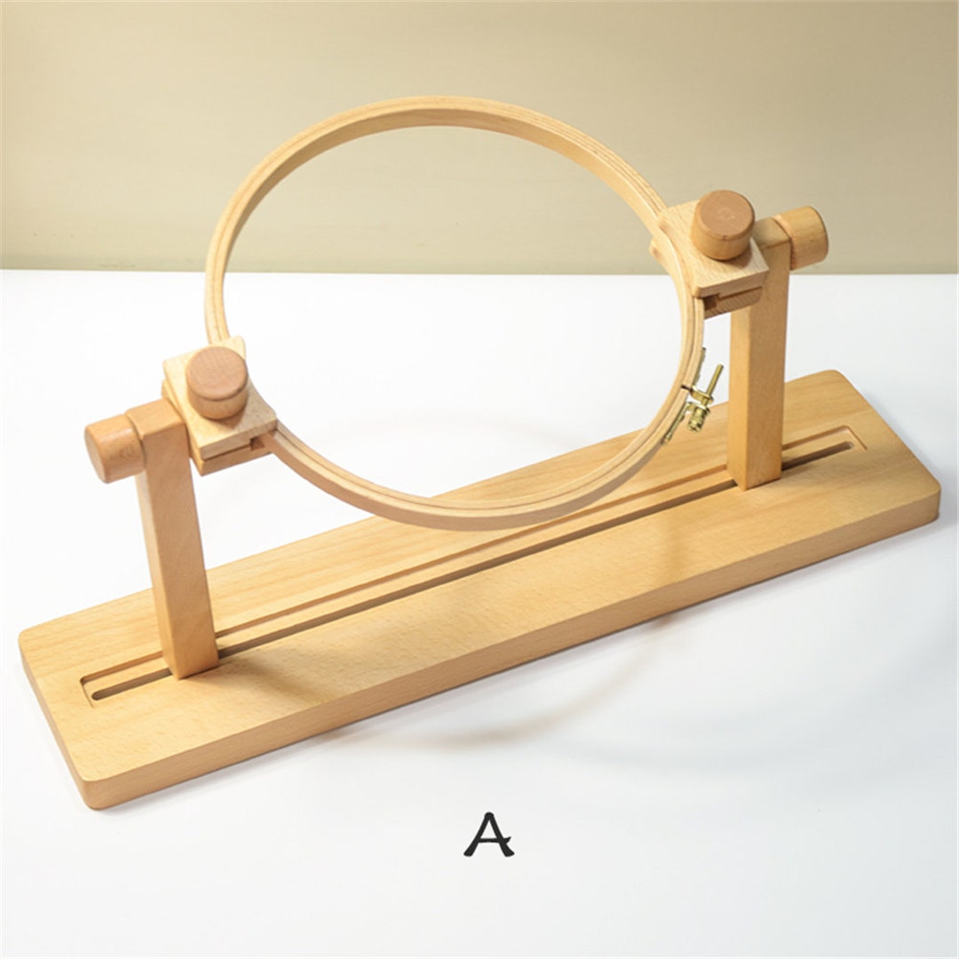 Adjustable Embroidery Stand, Wooden Cross Stitch Rectangle Hoop Stand ...