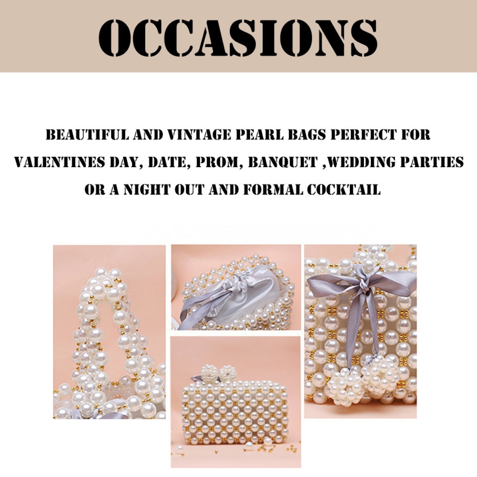 Pearl Beaded Handbags Material Set Pearl Handbags for Women | Etsy