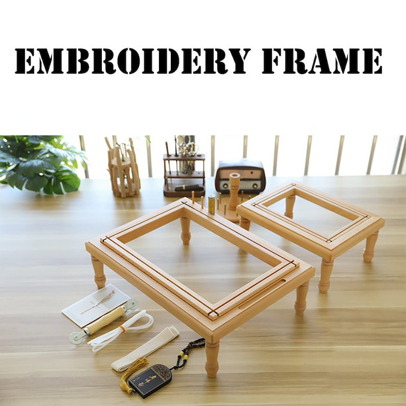 Natural Wood Embroidery Stand Table Stand Holder for Quilting, Easy ...