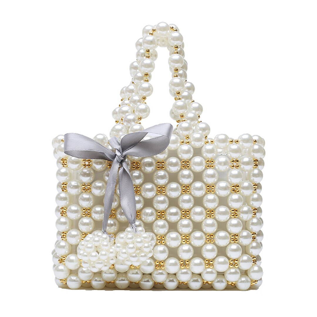 Pearl Beaded Handbags Material Set Pearl Handbags for Women Girls DIY ...