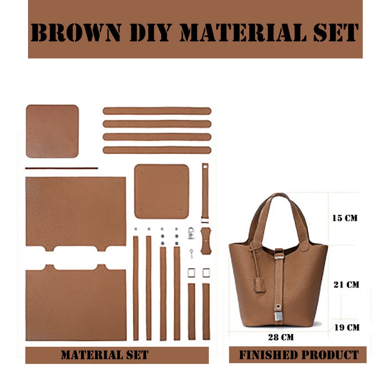 Women Shoulder Bag DIY Kit Genuine Leather Bag Materials Kit - Etsy