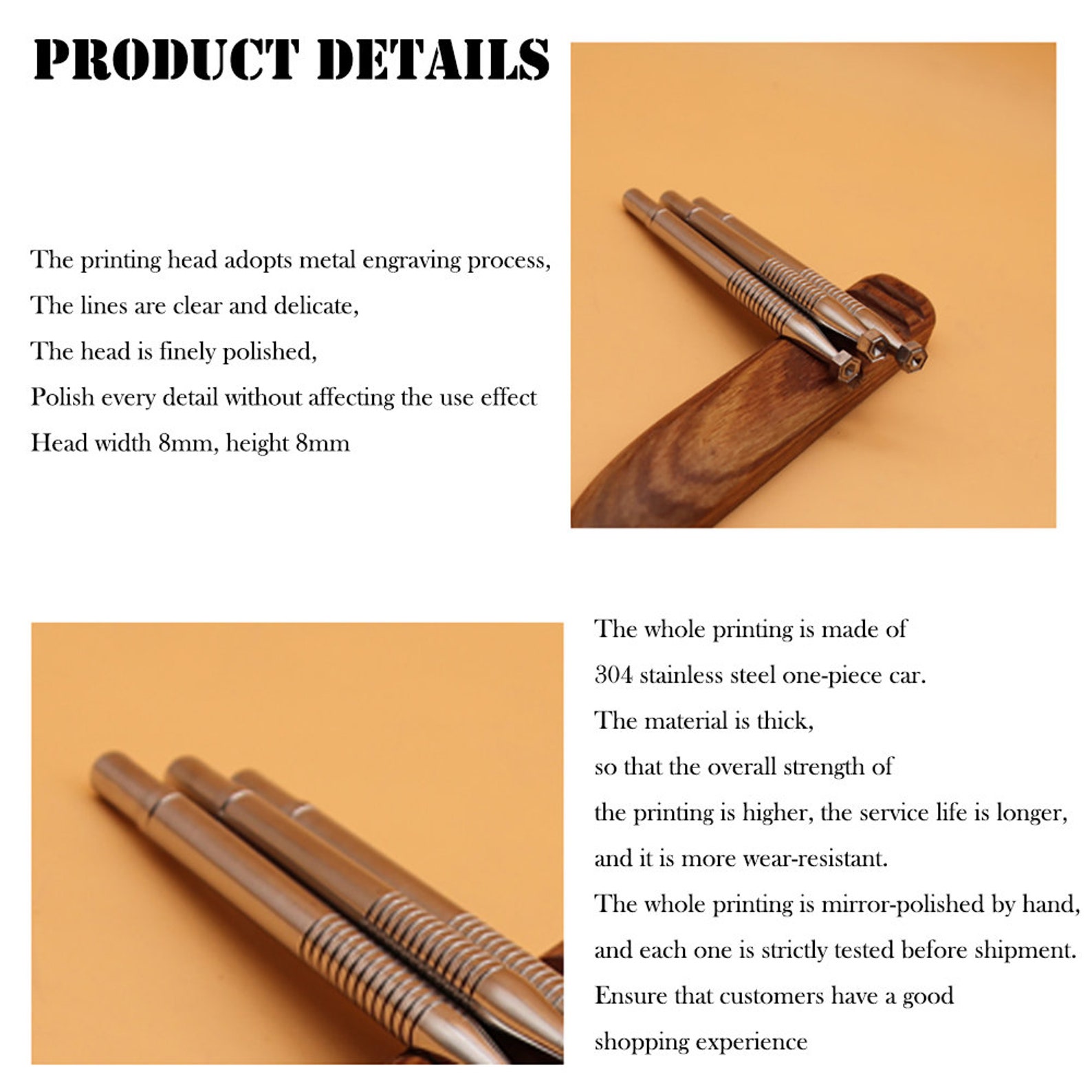 Leather Stamp Tools 304 Stainless Steel Stamping Tools Professional ...