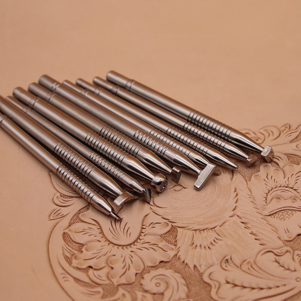 Full Set 304 Stainless Steel Leather Stamp Tools Set Leather Craft Kit ...