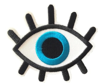 Evil Eye Embroidered Iron-on Patch - Etsy