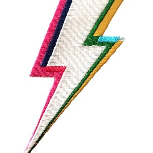 Patchclub Thunderbolt Patch, 3.5 Inches - Iron On/sew on Colorful CMYK ...