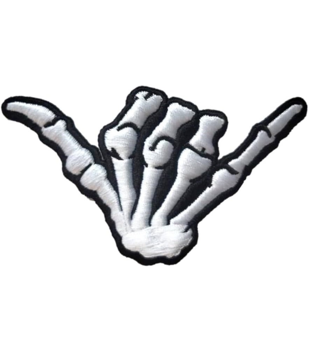 Shaka Patch, Skeleton Hand Patch, Hang Loose Patch, 3.5 in - Fully ...