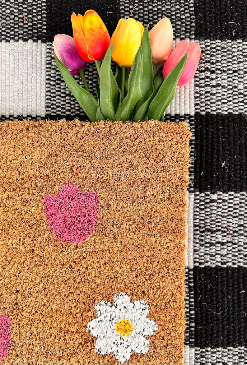 Spring Mat Tulip Mat Daisy Mat Floral Mat Doormat Mat Spring Spring ...
