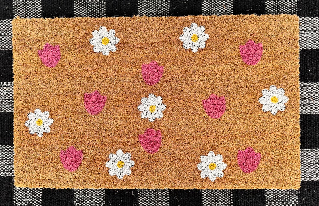 Spring Mat Tulip Mat Daisy Mat Floral Mat Doormat Mat Spring Spring ...