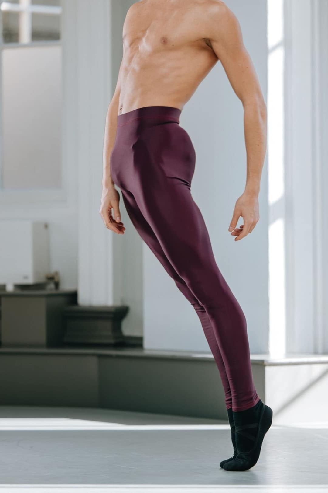 Men's Ballet Tights Dance Tights for Rehearsal and Performance Wine ...