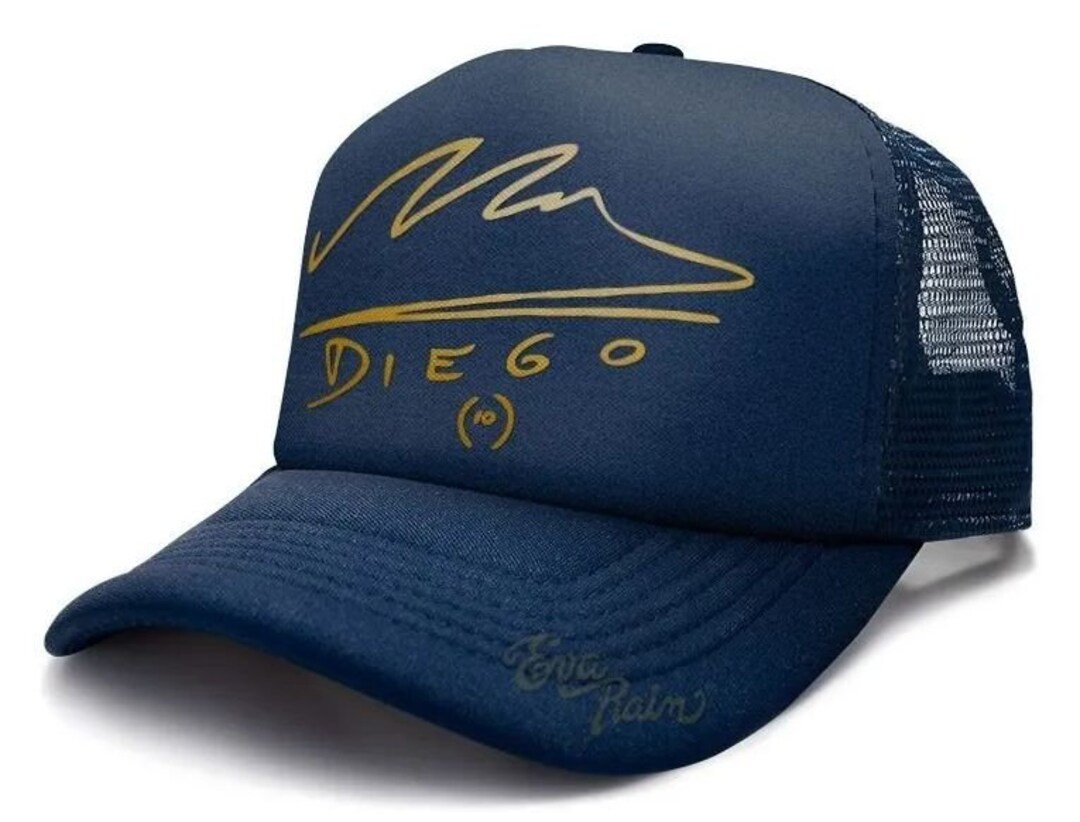 DIEGO MARADONA 10 Snapback Cap SIGN Argentina Trucker Hat Soccer Fifa ...