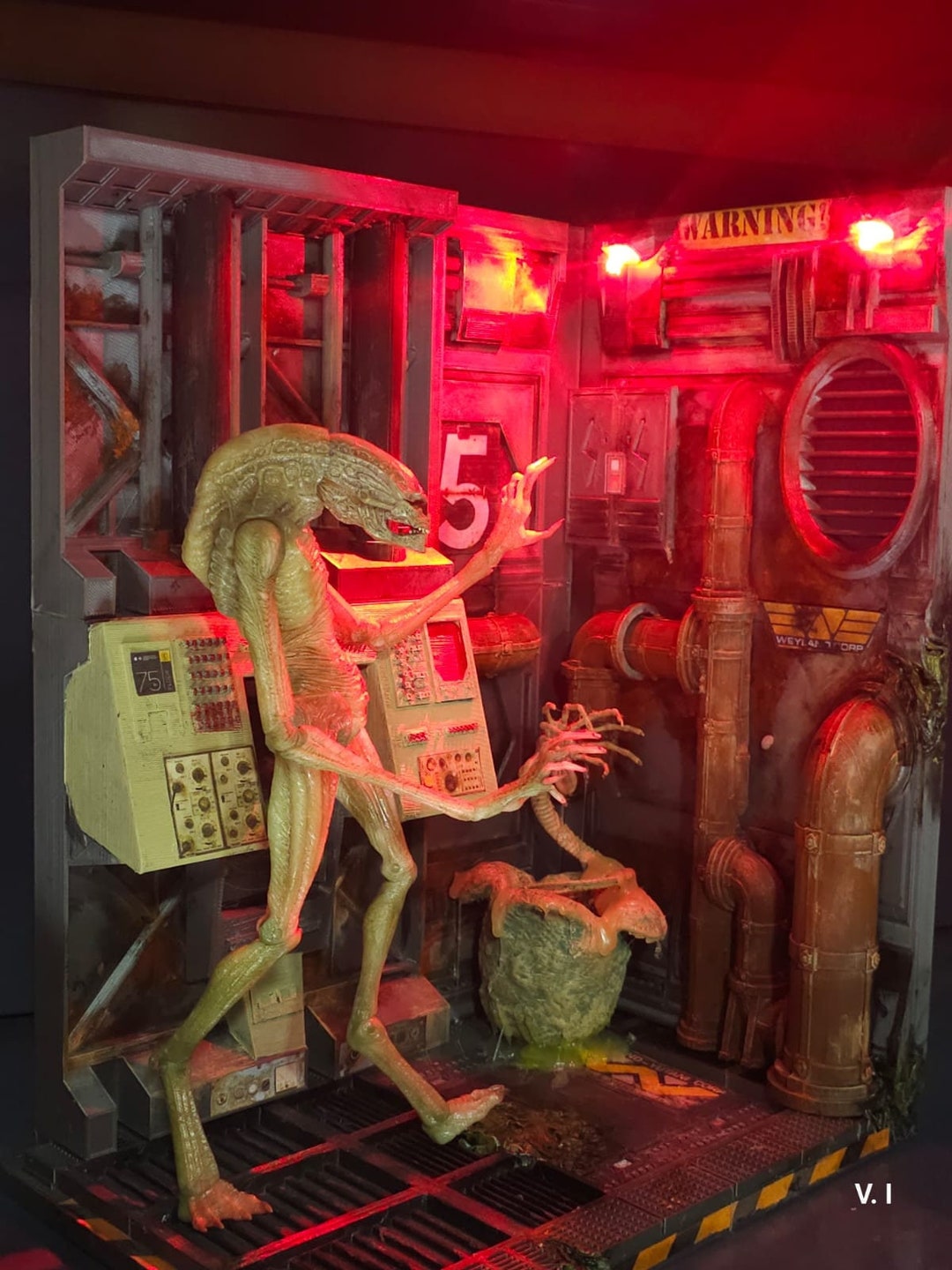 Custom DIORAMA the ALIEN Movie Scale 1:6 Handmade Ideal for 12 Action ...