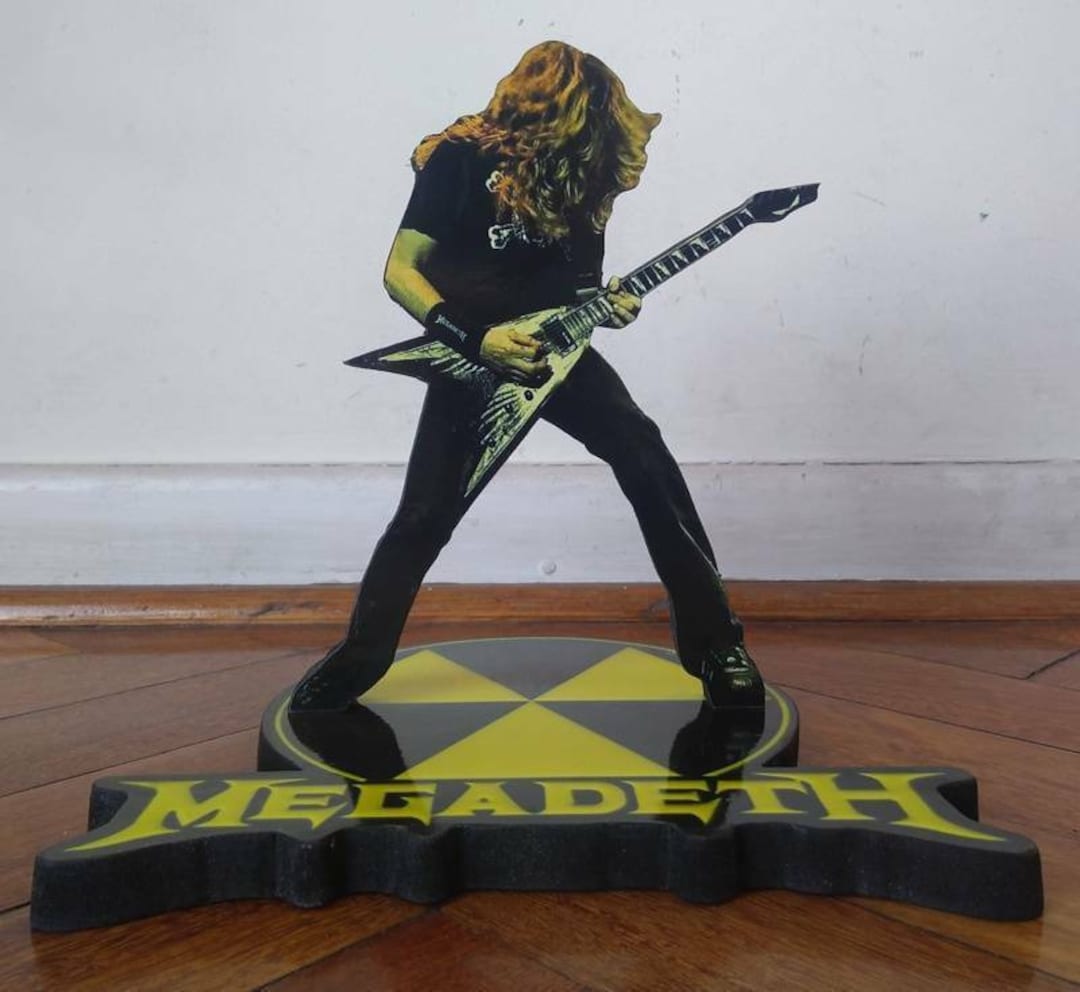 DAVE MUSTAINE DISPLAY 8 Standee Figure Statue Megadeth Cutout Standup ...