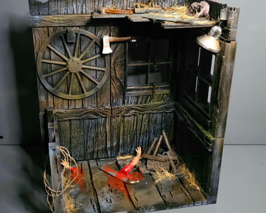 Custom 1/6 DIORAMA JASON Voorhees BARN Friday the 13th Scale 1:6 ...