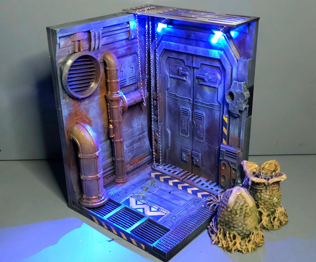 Custom DIORAMA the ALIEN Movie Scale 1:10 Handmade Ideal for 7 Action ...