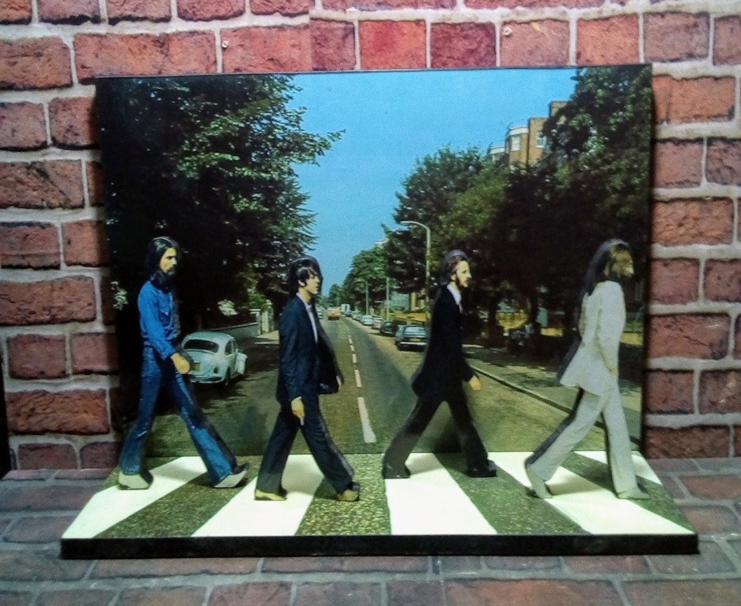 THE BEATLES Abbey Road 10" X 11" DIORAMA Display Standee Figure Statue ...