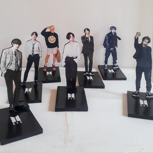 7 X BTS Display 8 STANDEES Figure Statue Mdf Cutout Doll Toy Standup ...