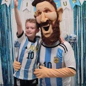 Lionel MESSI Argentina MASCOT COSTUME Cosplay Halloween World Cup Qatar ...