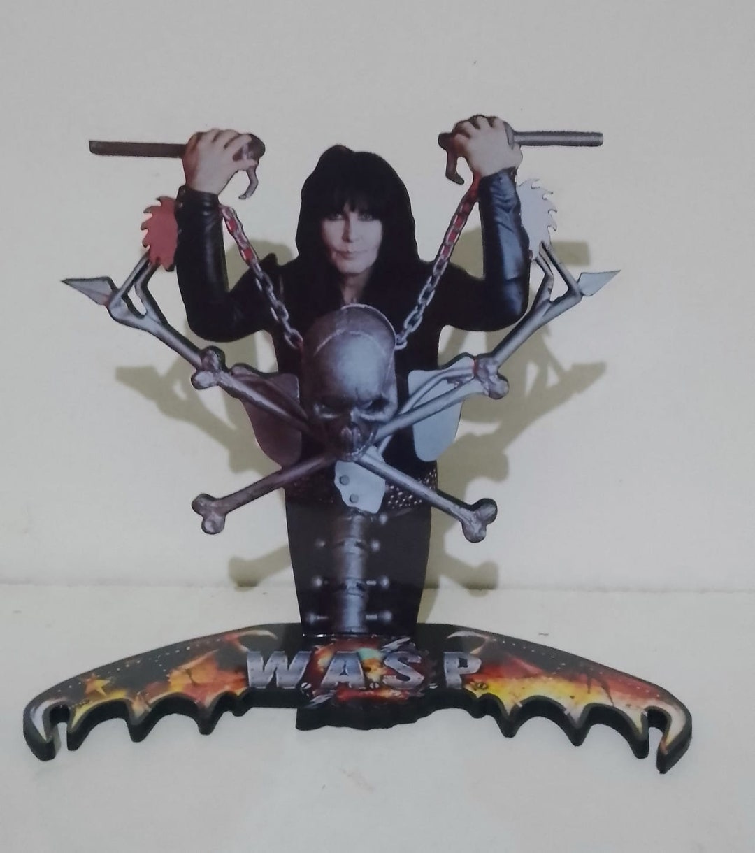BLACKIE LAWLESS WASP Display 8 Standee Figure Statue Cutout W.A.S.P ...