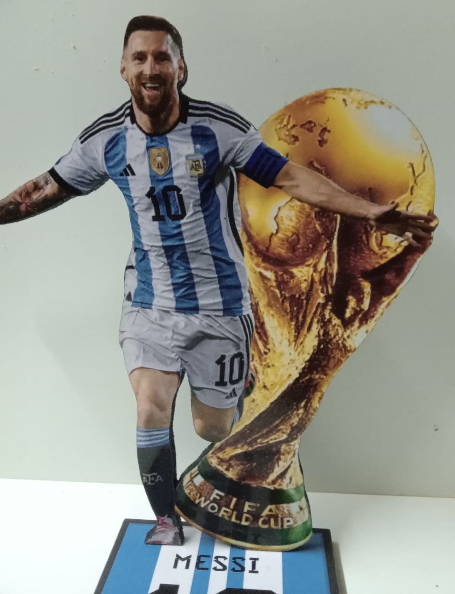 LIONEL MESSI Argentina DISPLAY 8 Standee Figure Statue World Champion ...