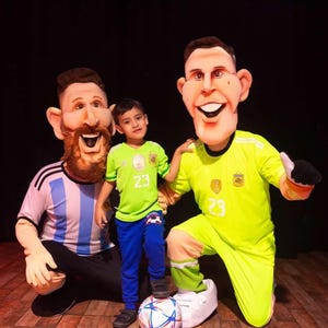 Lionel MESSI Argentina MASCOT COSTUME Cosplay Halloween World Cup Qatar ...