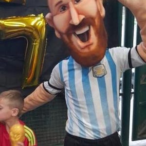 Lionel MESSI Argentina MASCOT COSTUME Cosplay Halloween World Cup Qatar ...