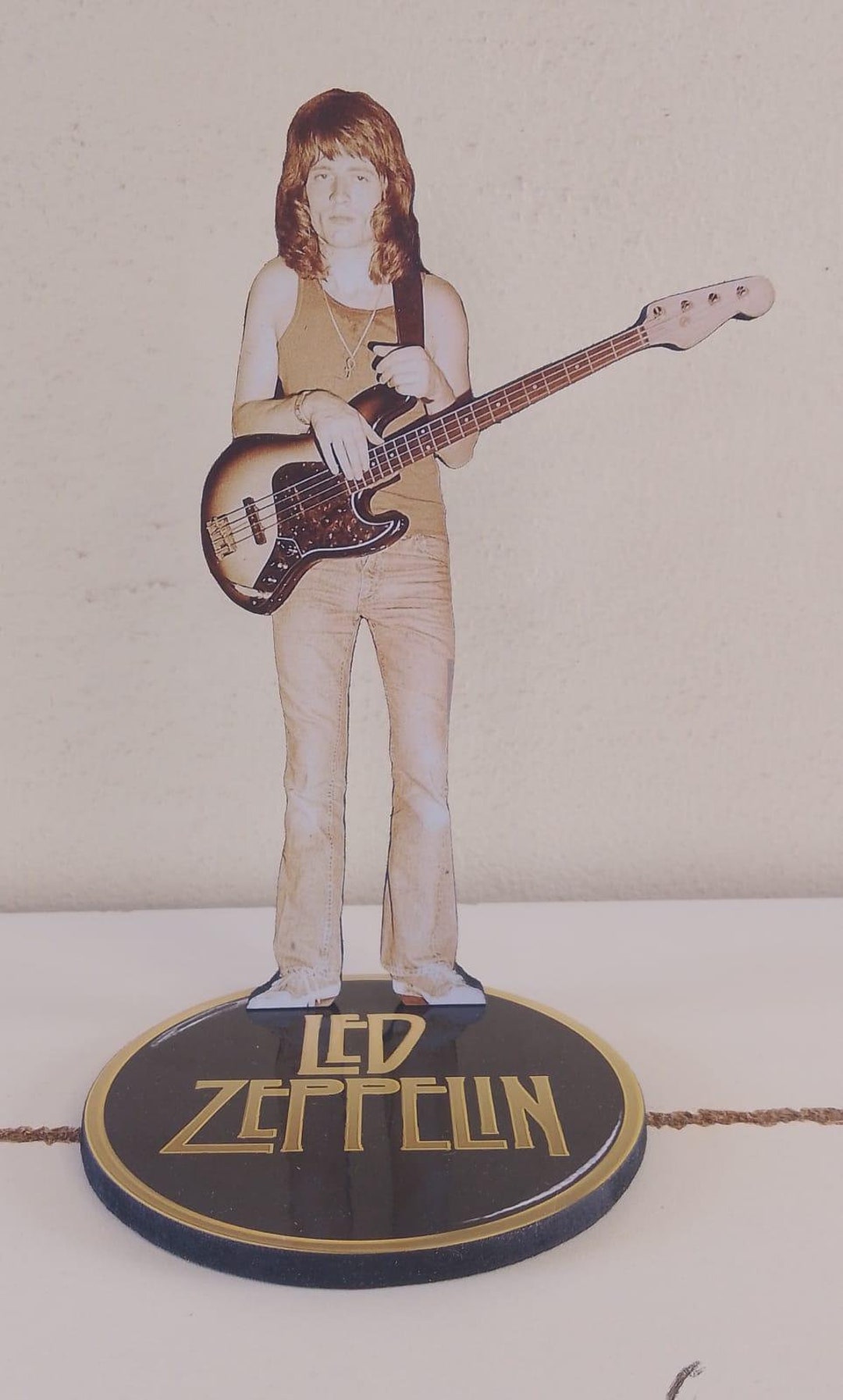 John Paul JONES DISPLAY 8" Standee Figure Statue Led ZEPPELIN Cutout ...