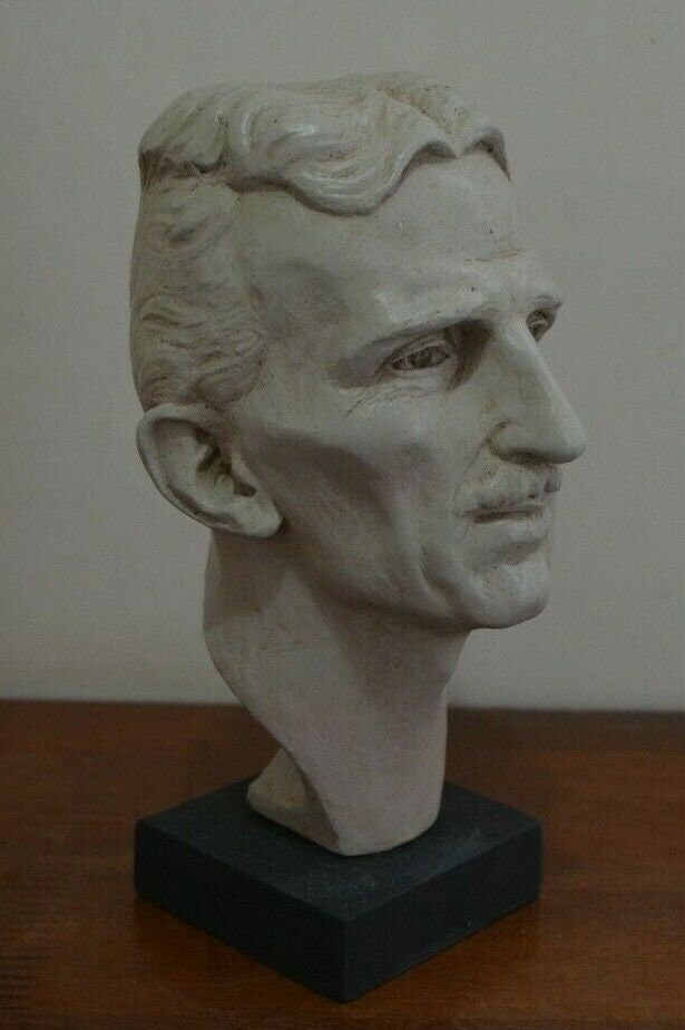 NIKOLA TESLA BUST Statue Figure Sculpture Genius Inventor - Etsy