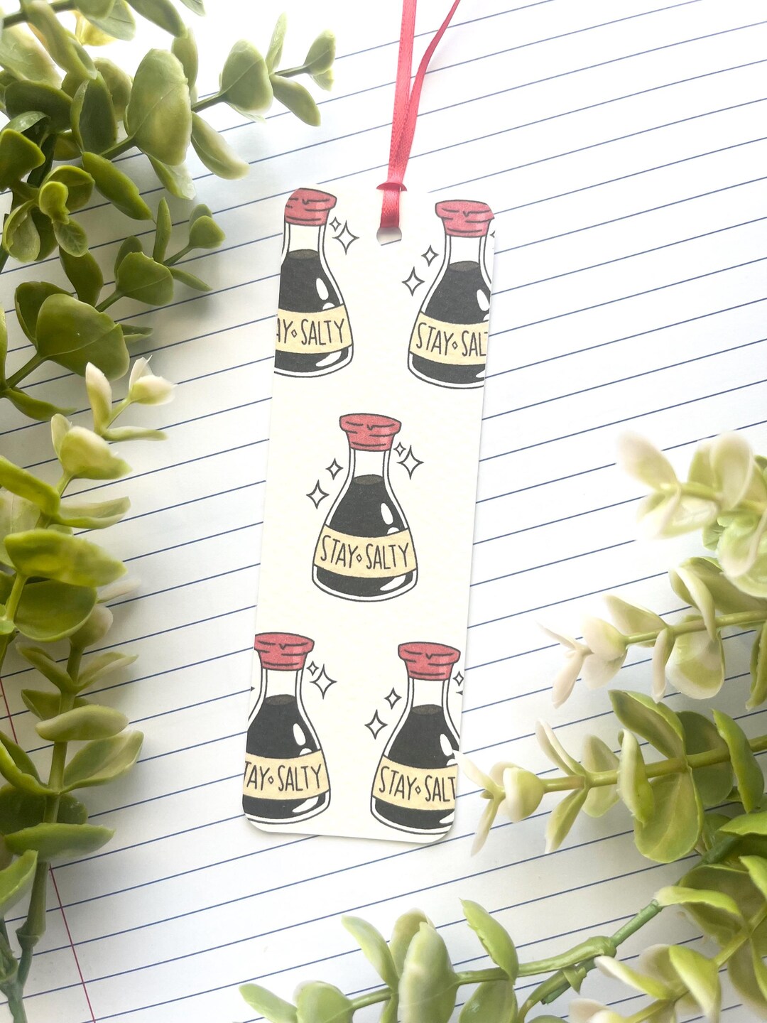 Kawaii Bookmark / Soy Sauce Bookmark / Stay Salty Bookmark / Kawaii ...