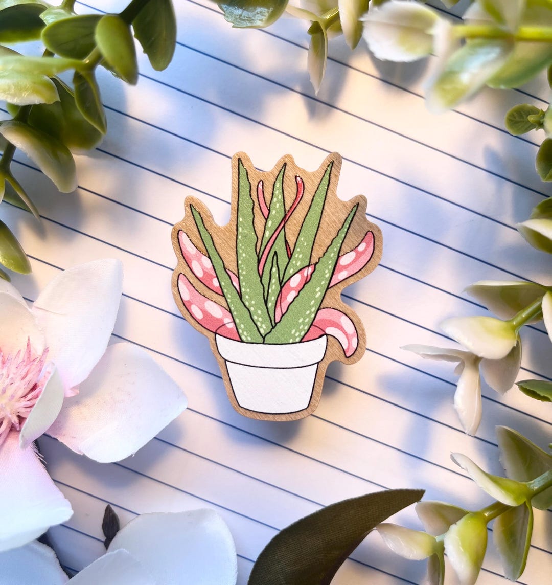 Tentacle Pin Yaoi Bl Pin Wooden Plant Pin Yaoi Wooden Pin Etsy