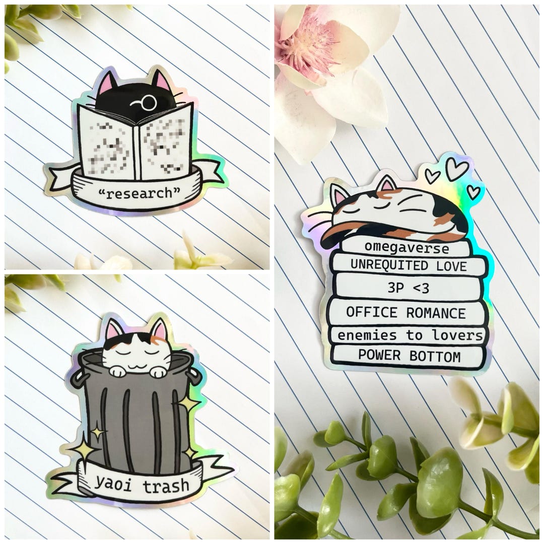 Yaoi Stickers / BL Stickers/ Yaoi Cat Sticker / BL Manga Sticker ...