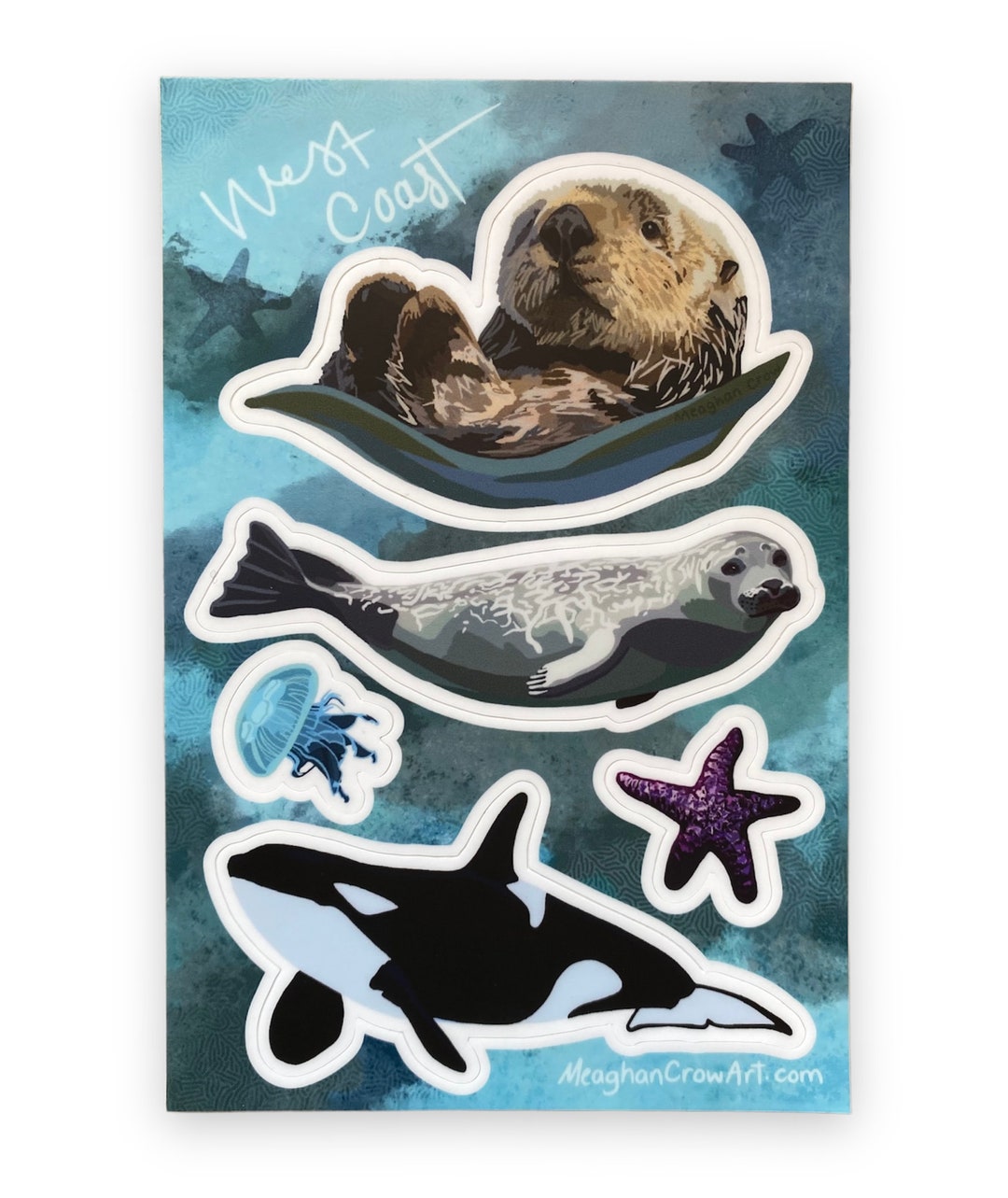 Ocean Animals Vinyl Sticker- Ocean Sticker Sheet- West Coast Stickers ...