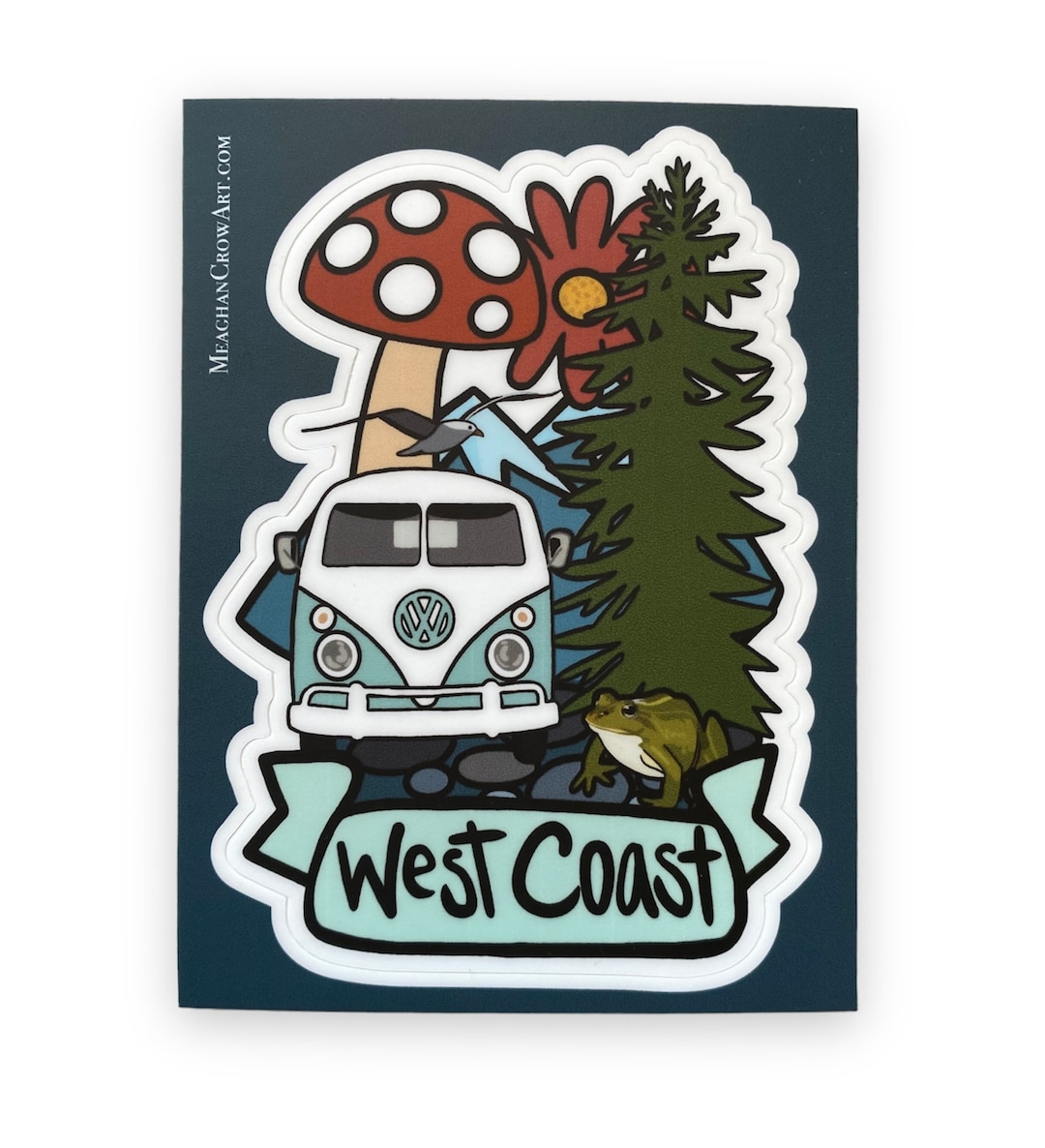 West Coast Vinyl Sticker- VW Van Sticker- Vancouver Island Sticker- - Etsy
