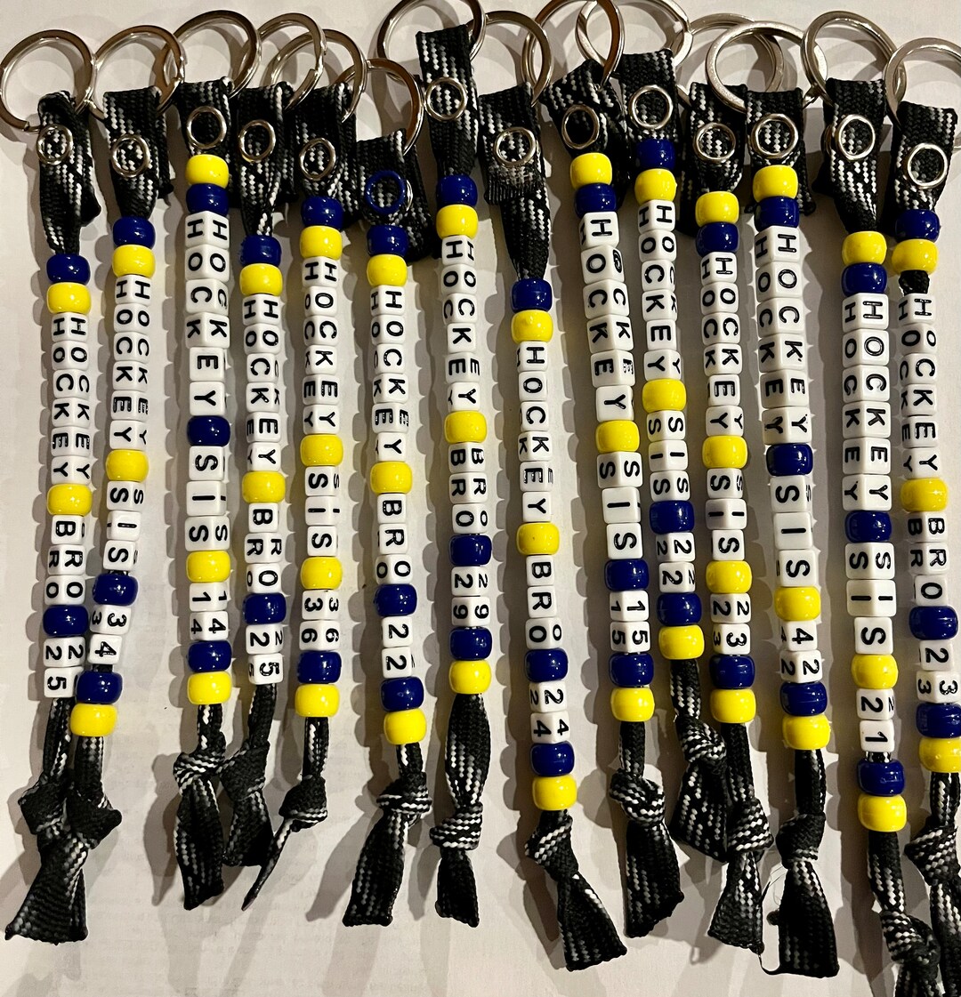 Hockey Lace Keychain Kids, Adults, Customizable, Hockey Lace, Hockey ...