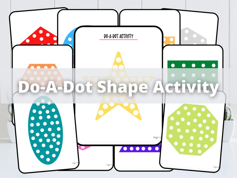 Shapes Do A Dot Coloring Printable Download Shapes Practice | Etsy