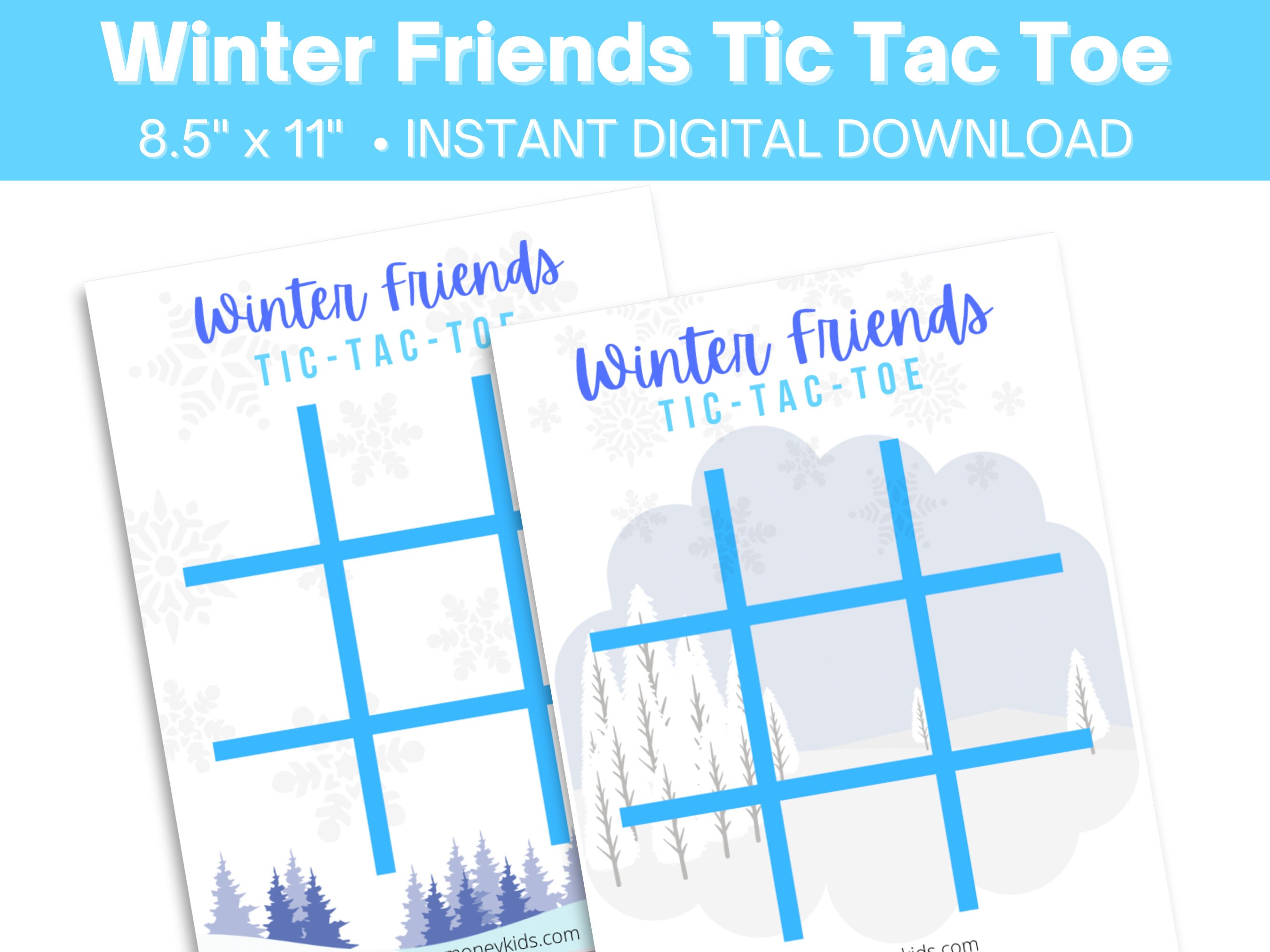 Winter Tic-tac-toe Game, Winter Printable Activity, Winter Activity ...