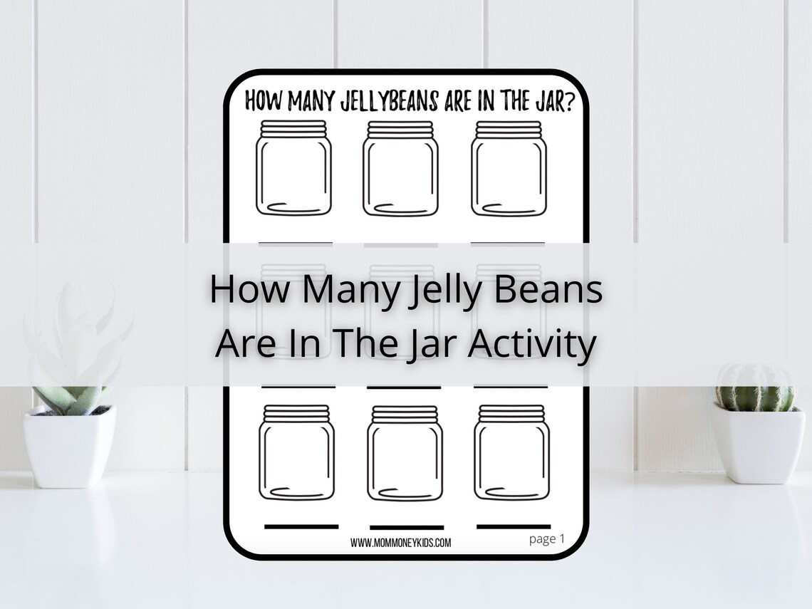 Jelly Bean Counting Printable Activity, Numbers and Counting, Activity ...