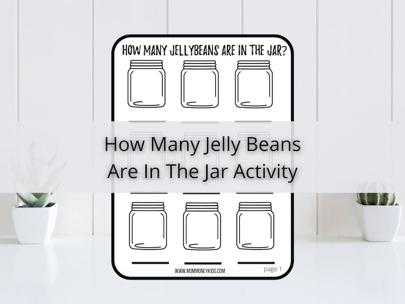 Jelly Bean Counting Printable Activity, Numbers and Counting, Activity ...