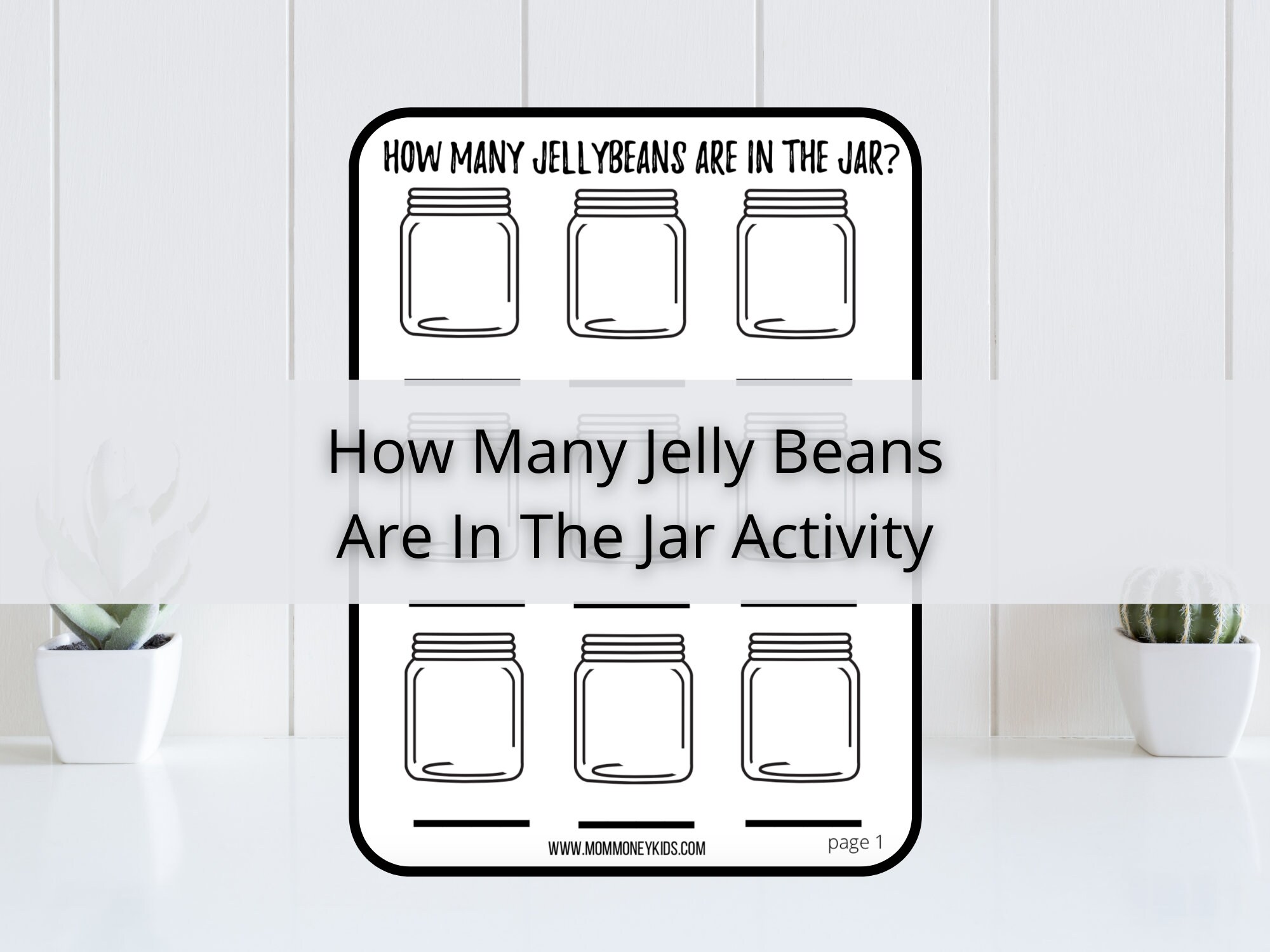 Jelly Bean Counting Printable Activity, Numbers and Counting, Activity ...