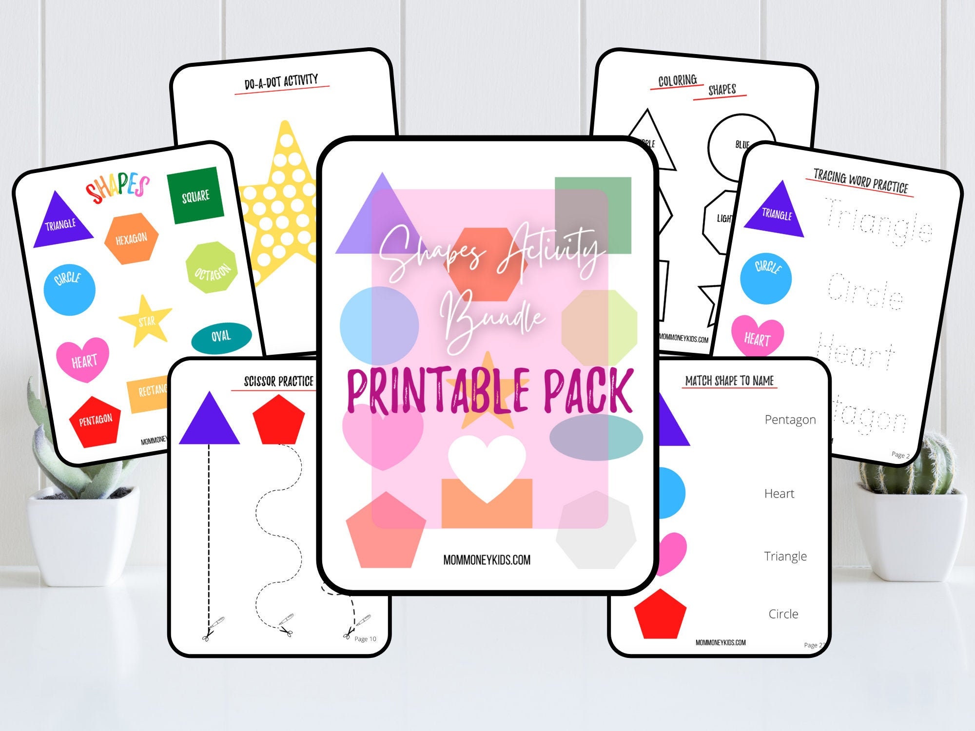 Printable Shapes Activity Bundle, Shapes Do-a-dot Activity, Shapes ...