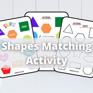 Shapes Matching and Shapes Color by Sight Word Activity Printable ...