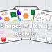 Shapes Matching and Shapes Color by Sight Word Activity Printable ...