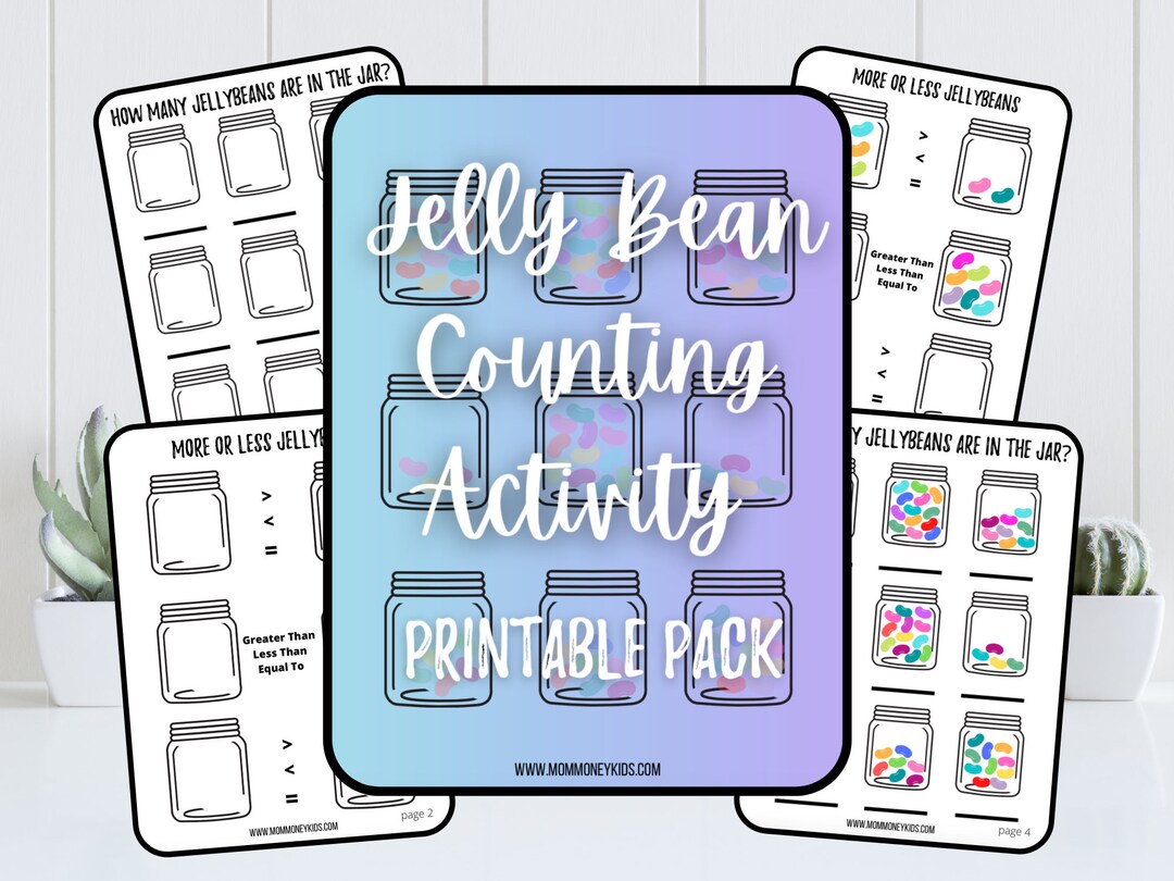 Jelly Bean Counting Printable Activity, Numbers and Counting, Activity ...