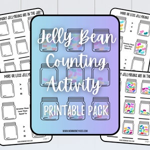 Jelly Bean Counting Printable Activity, Numbers and Counting, Activity ...