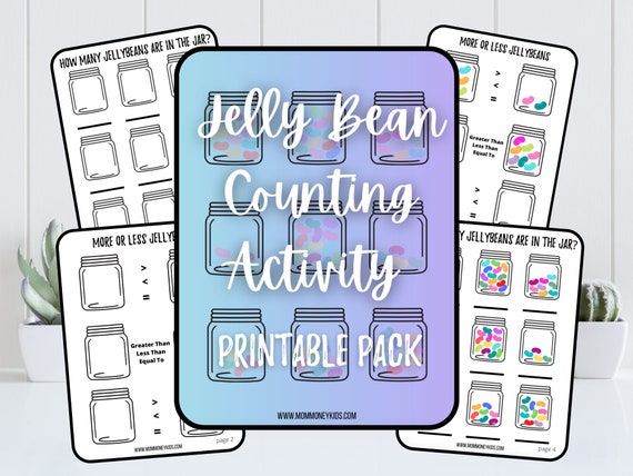 Jelly Bean Counting Printable Activity Numbers and Counting - Etsy
