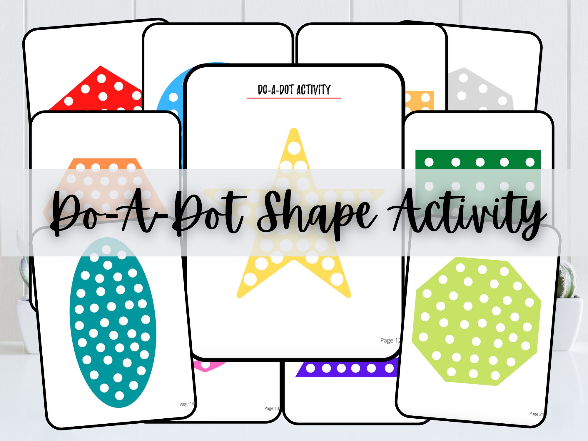 Printable Shapes Activity Bundle, Shapes Do-a-dot Activity, Shapes ...