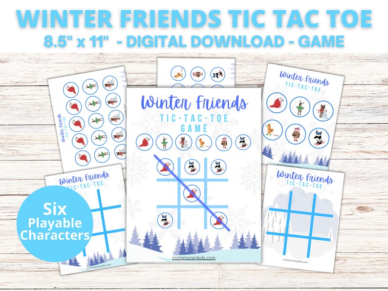 Winter Tic-tac-toe Game, Winter Printable Activity, Winter Activity ...