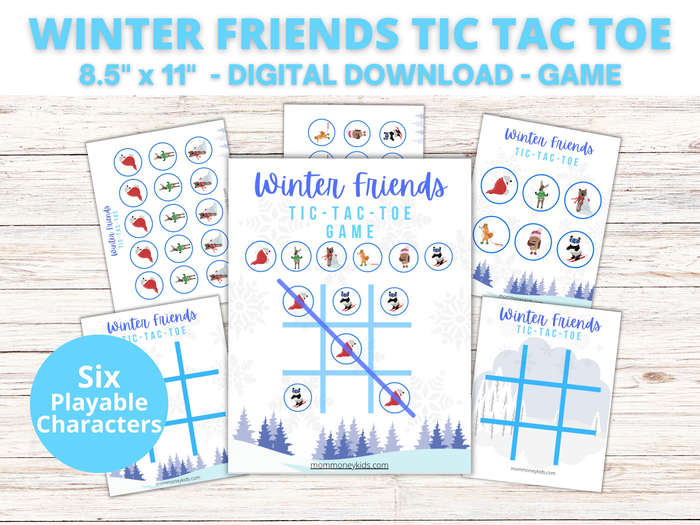 Winter Tic-tac-toe Game, Winter Printable Activity, Winter Activity ...
