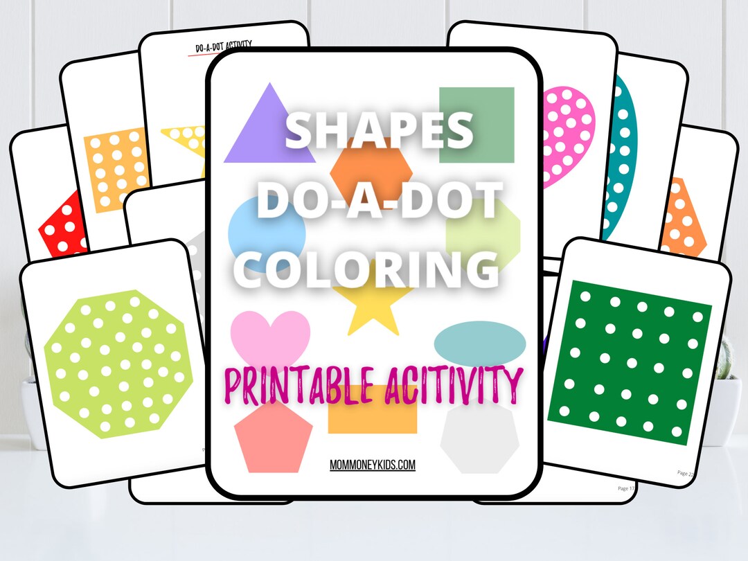 Shapes Do A Dot Coloring Printable Download, Shapes Practice, Do A Dot ...