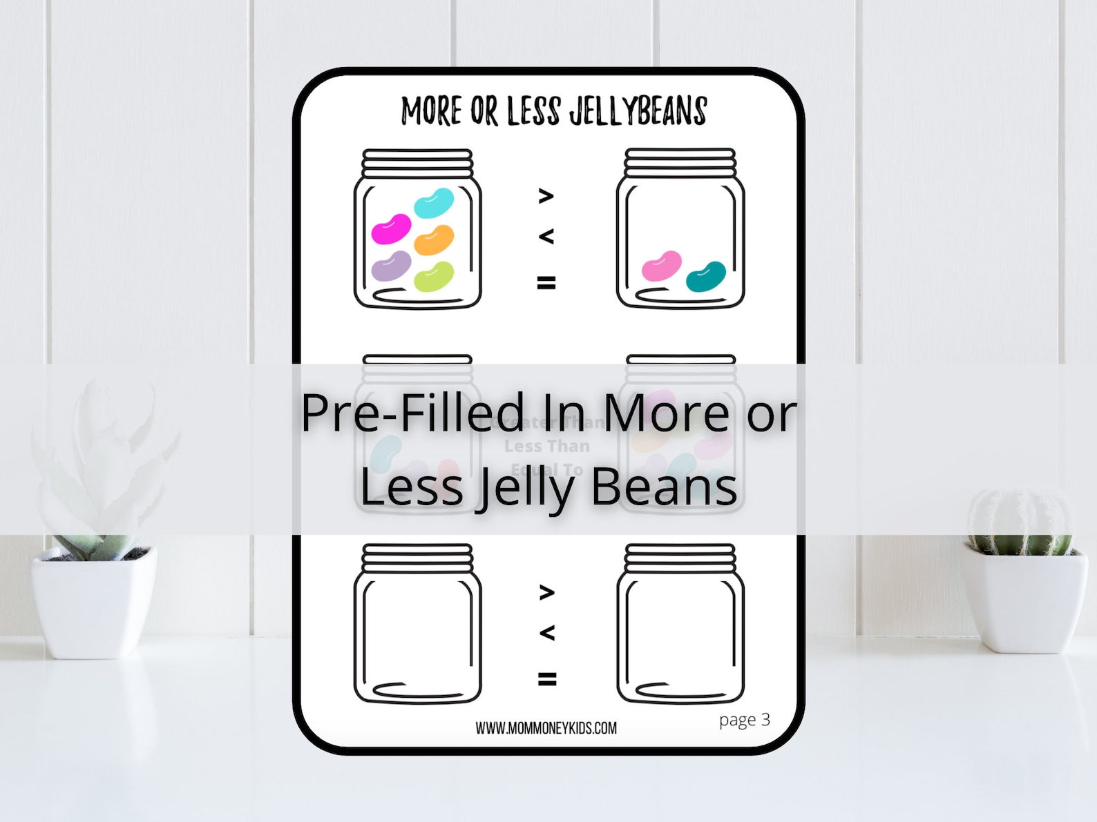 Jelly Bean Counting Printable Activity, Numbers and Counting, Activity ...