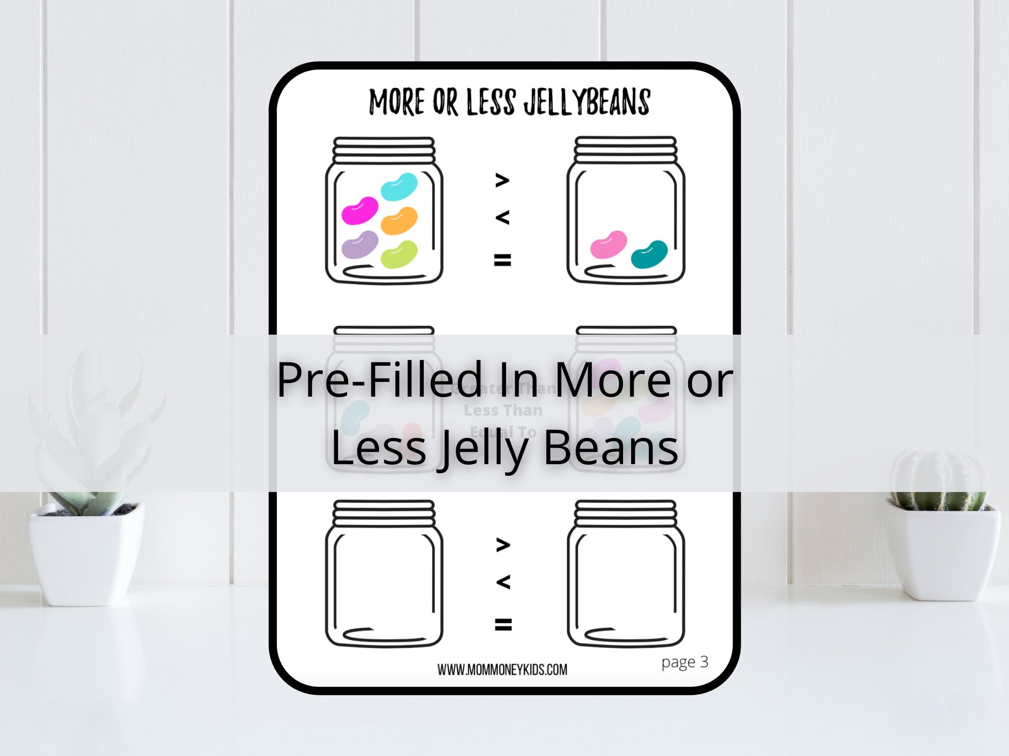 Jelly Bean Counting Printable Activity, Numbers and Counting, Activity ...